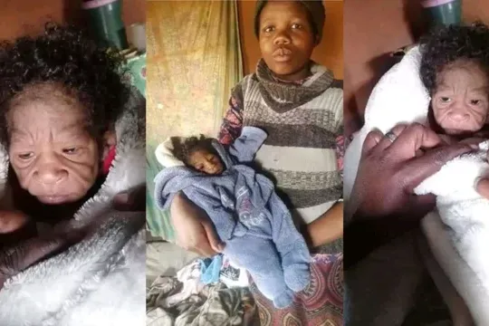 20-year-old lady gives birth to an 80-year-old looking baby – Photos
