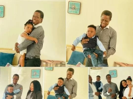 Lusambo takes his children he named after the former family to visit ...